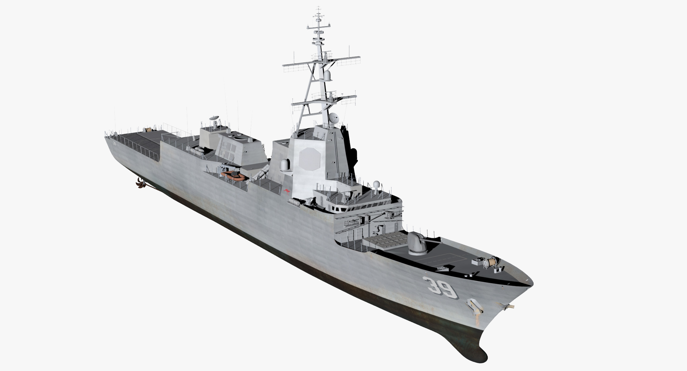 3d model hmas hobart