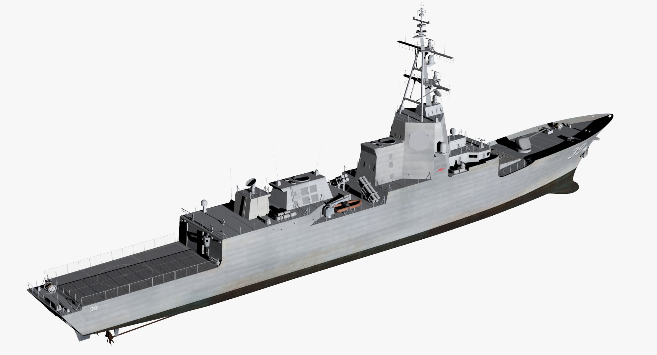 3d model hmas hobart