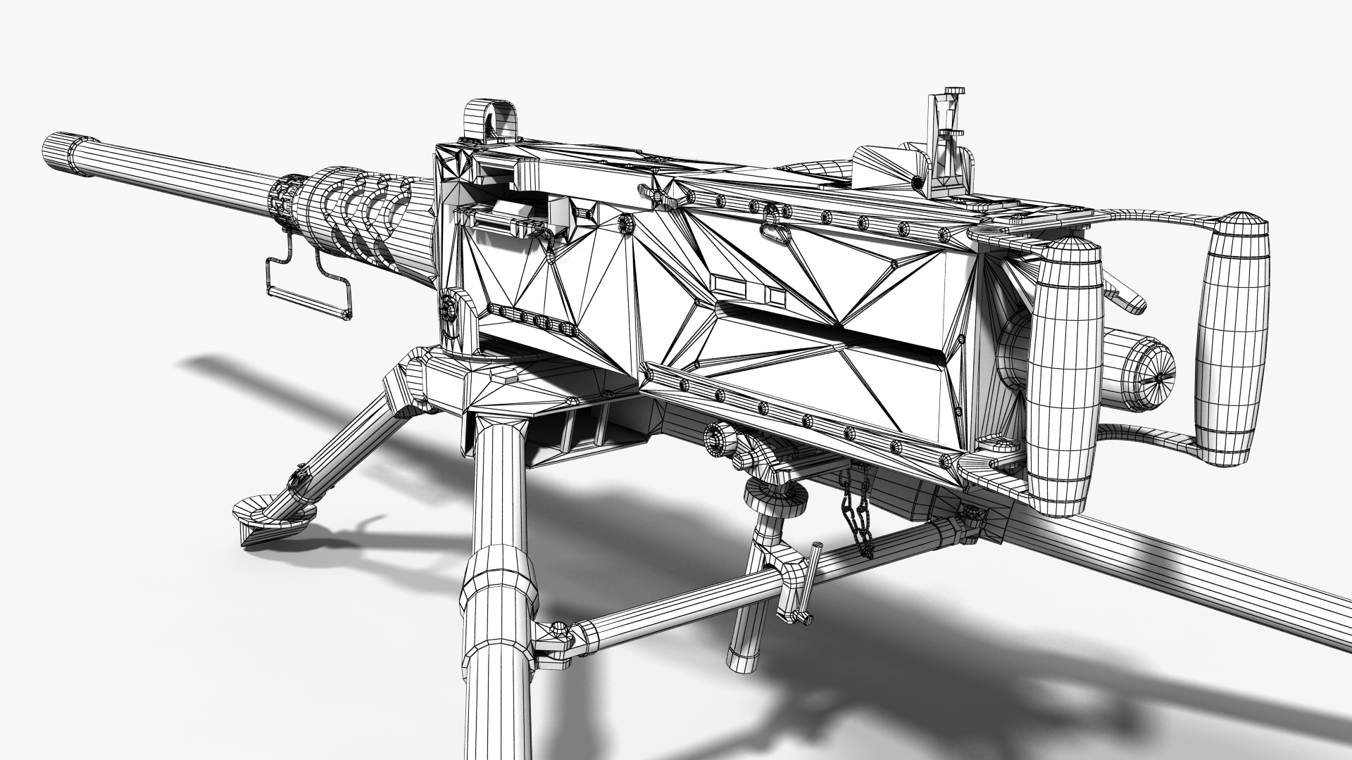 browning m2 50 cal 3d obj