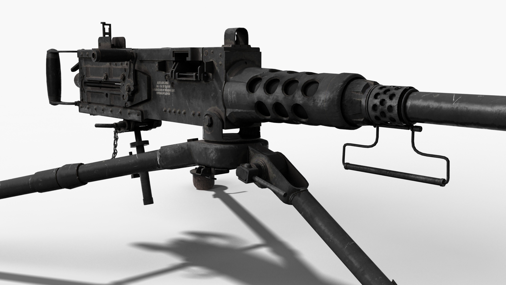 browning m2 50 cal 3d obj