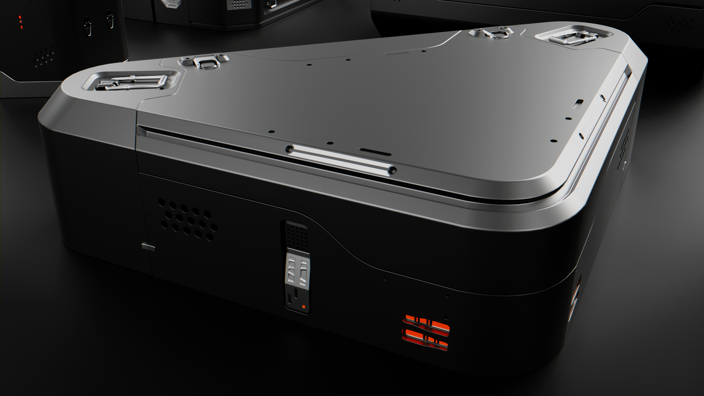 sci-fi boxes futuristic 3d model