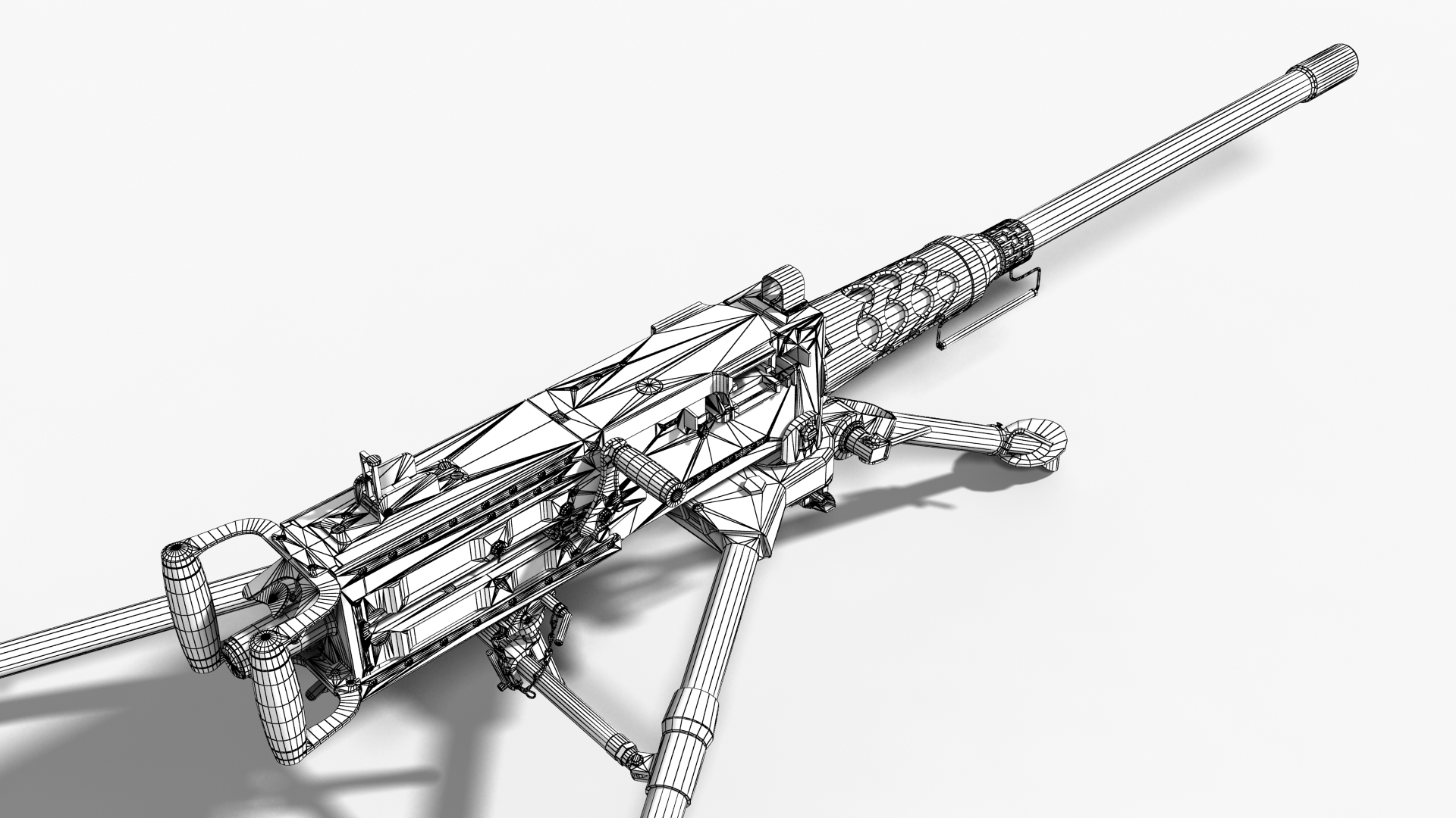 browning m2 50 cal 3d obj