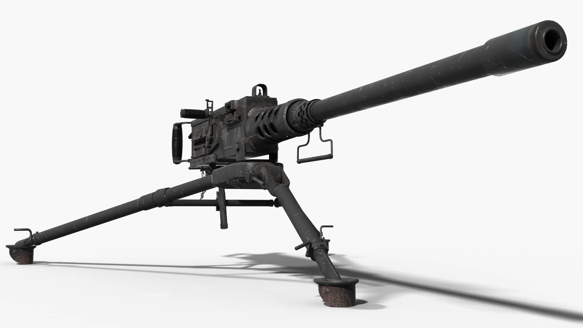 browning m2 50 cal 3d obj