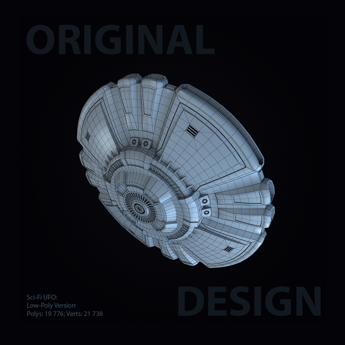 sci-fi ufo 2 3d model
