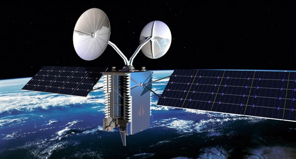 echostar communications satellite 3d model