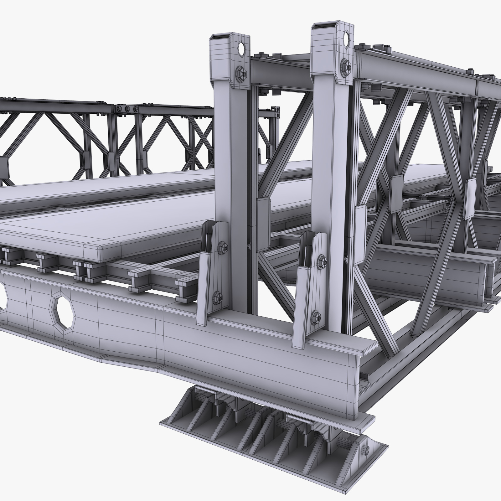 3d model bailey bridge construction