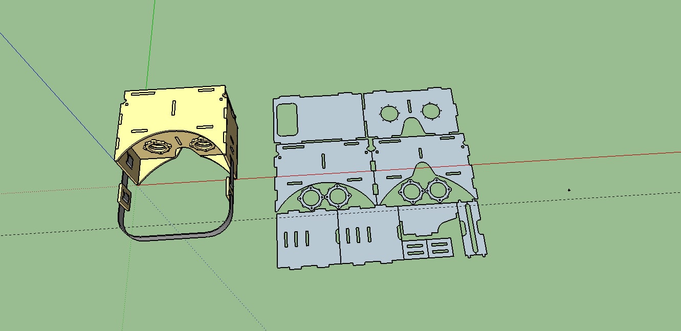 3d cardboard virtual reality model