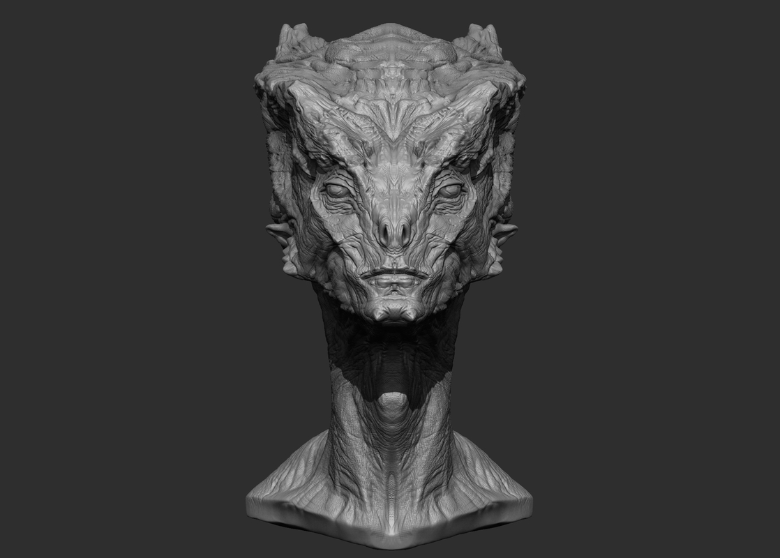 3d alien head model