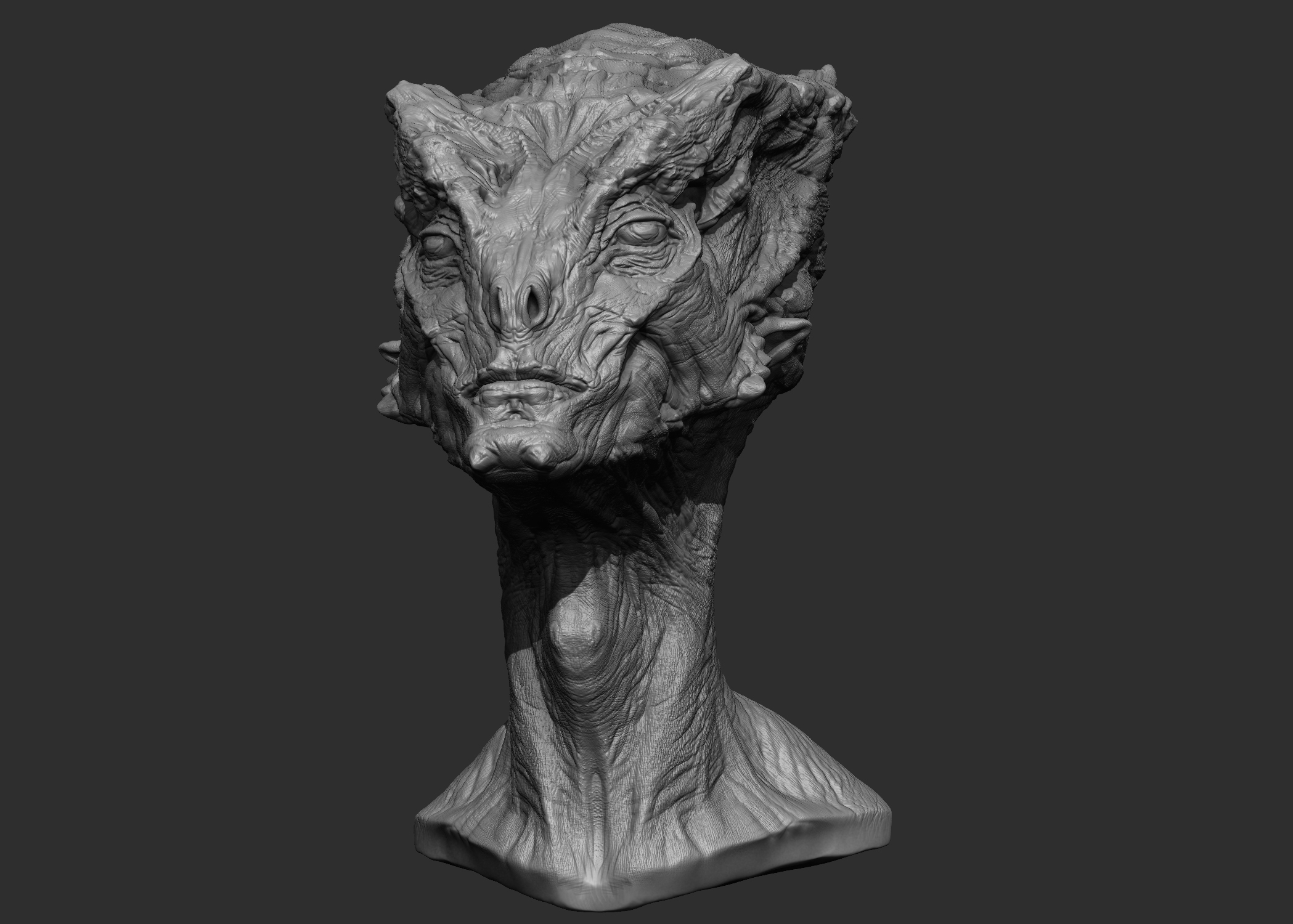 3d alien head model