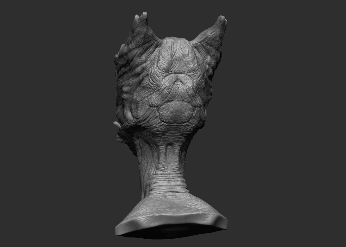 3d alien head model