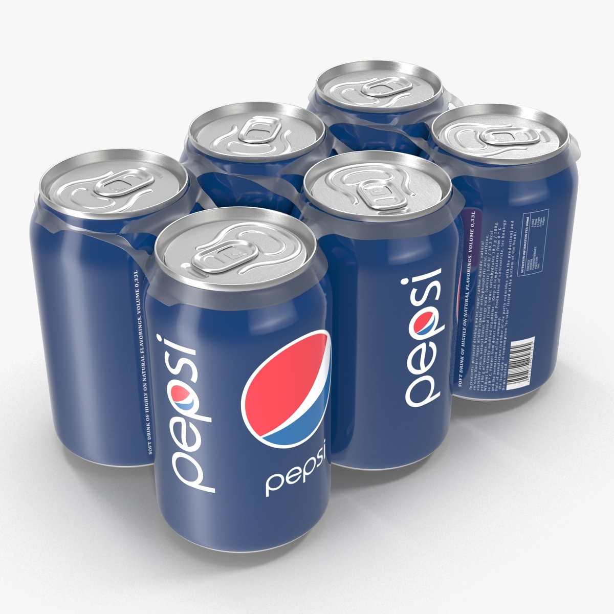 pack cans pepsi 3d model