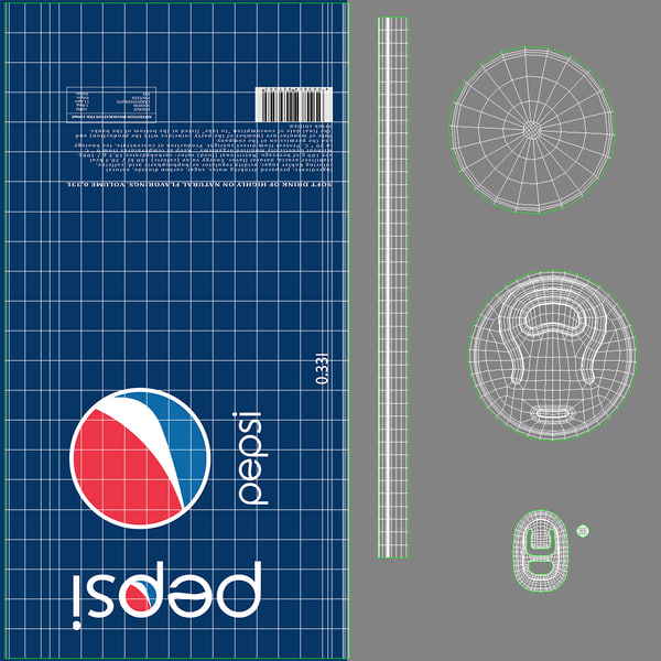 pack cans pepsi 3d model