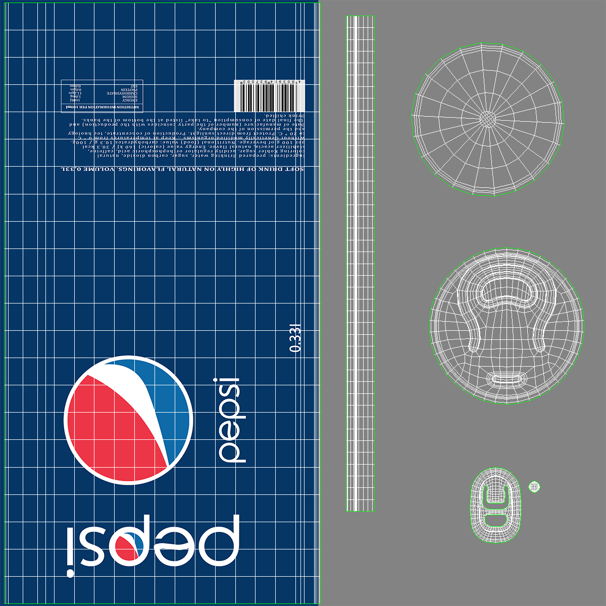 pack cans pepsi 3d model