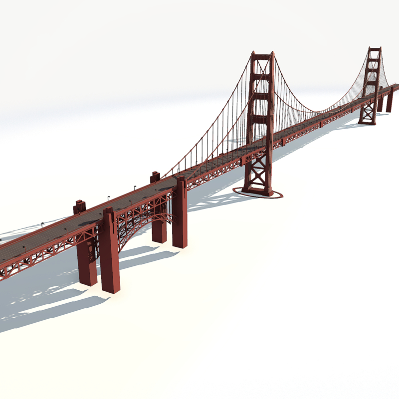 golden gate bridge 3d 3ds