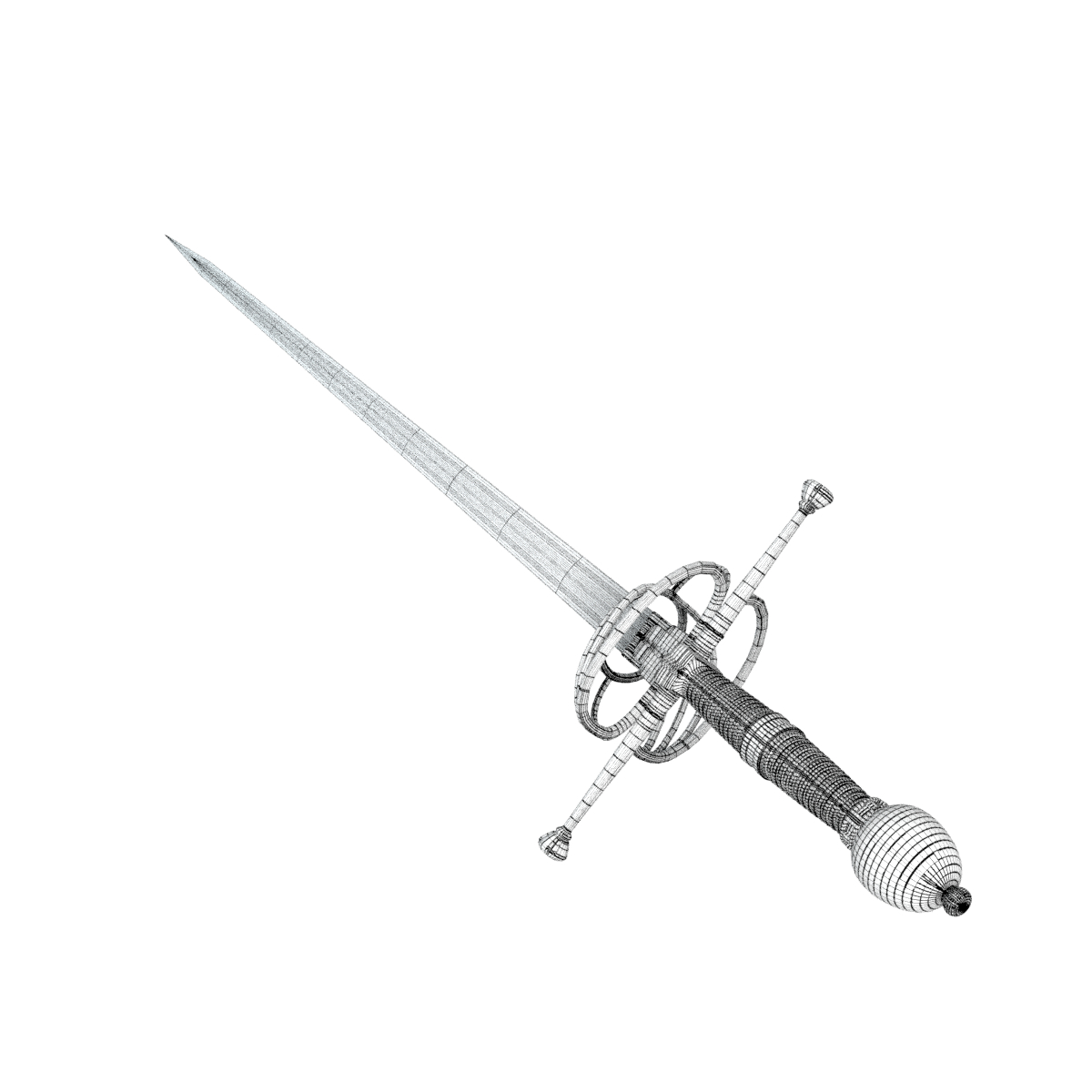 rapier sword 3d blend
