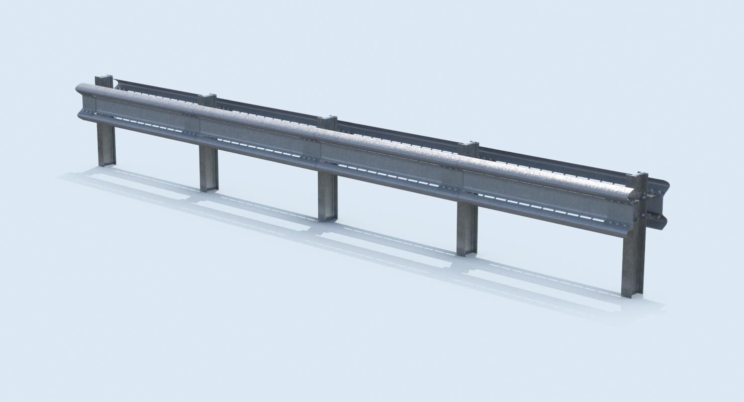 Autobahn Leitplanke 3D-Modell - TurboSquid 1066456