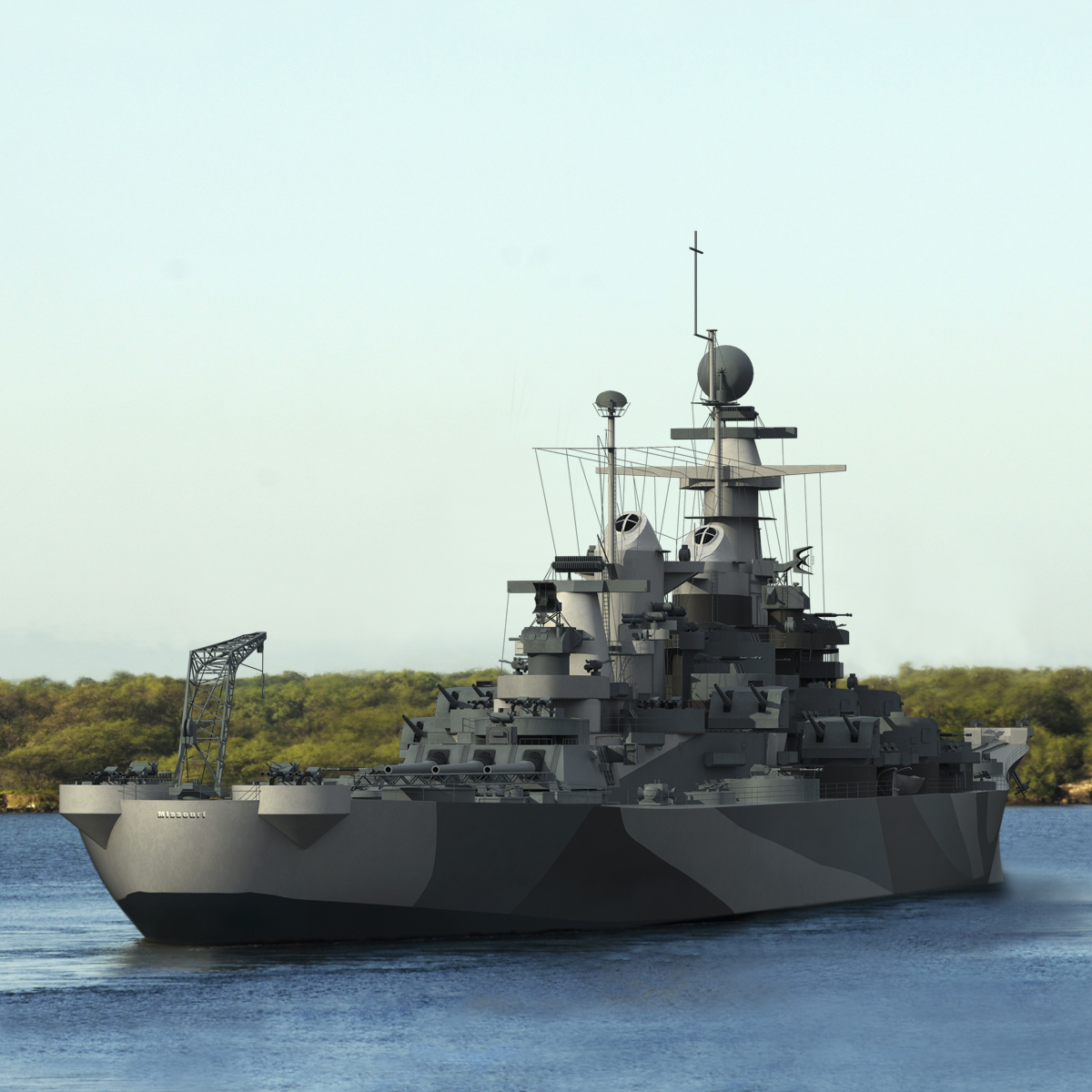 uss bb 63 missouri 3d model