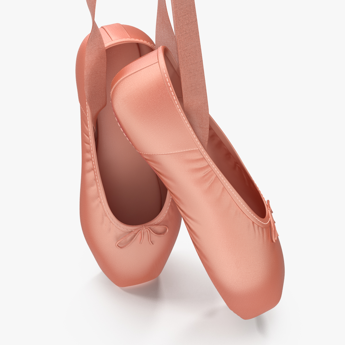 3d model hanging pink ballet shoes