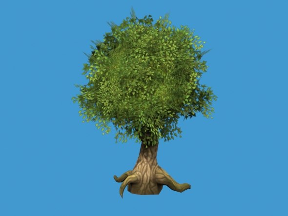 3d hand-painted tree