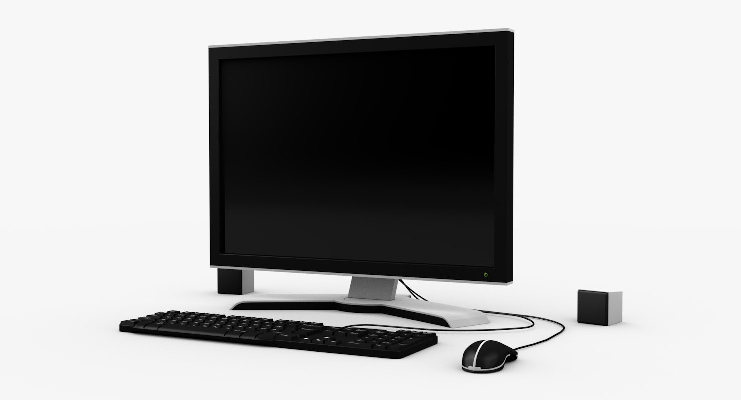 3d model computer monitor