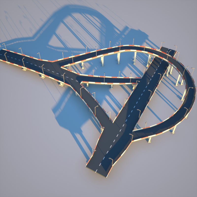 3d junction road model