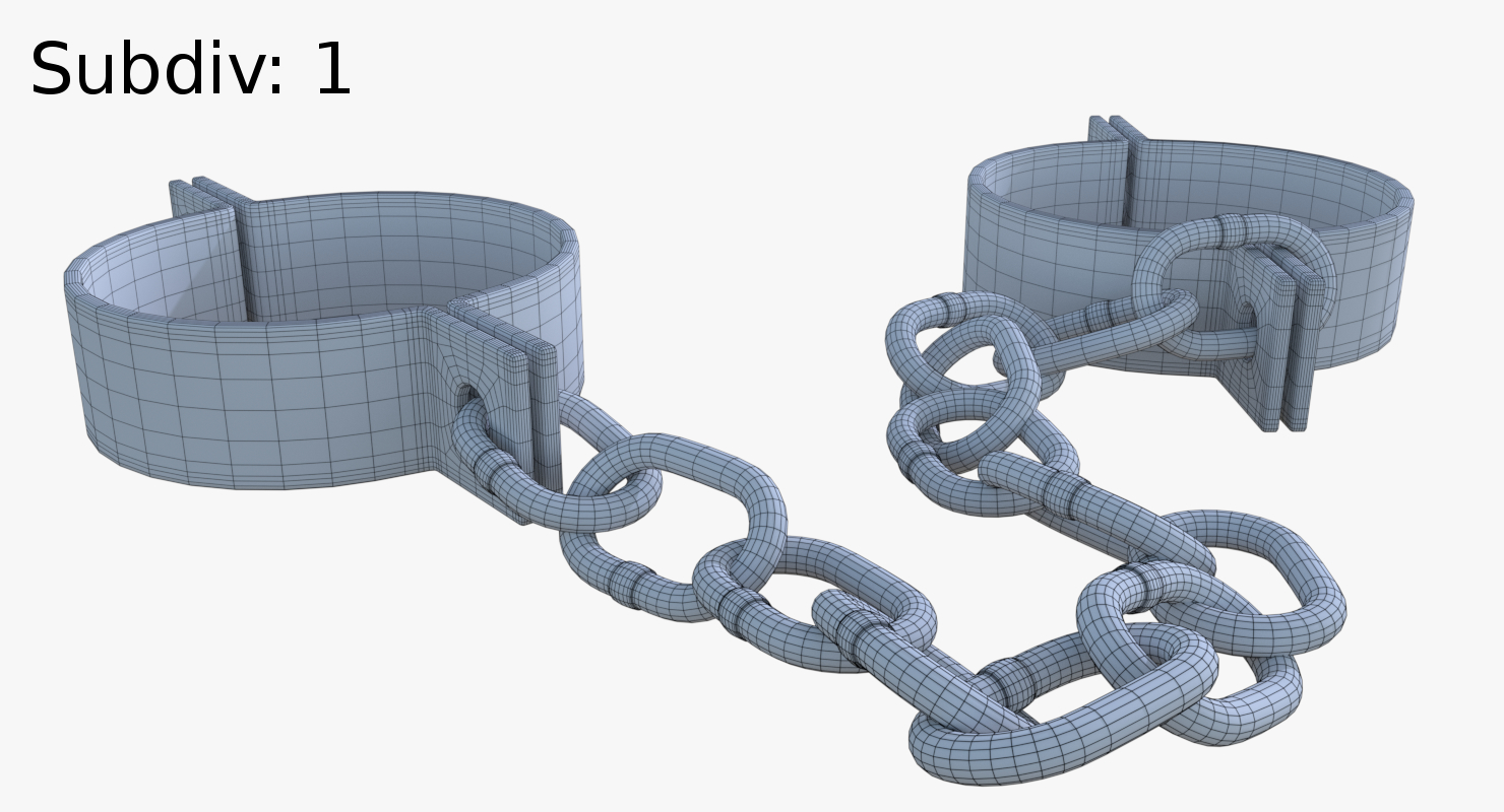 3d model subdivision shackles