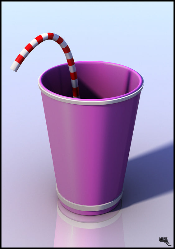 Cup Cartoon Drink Obj Free