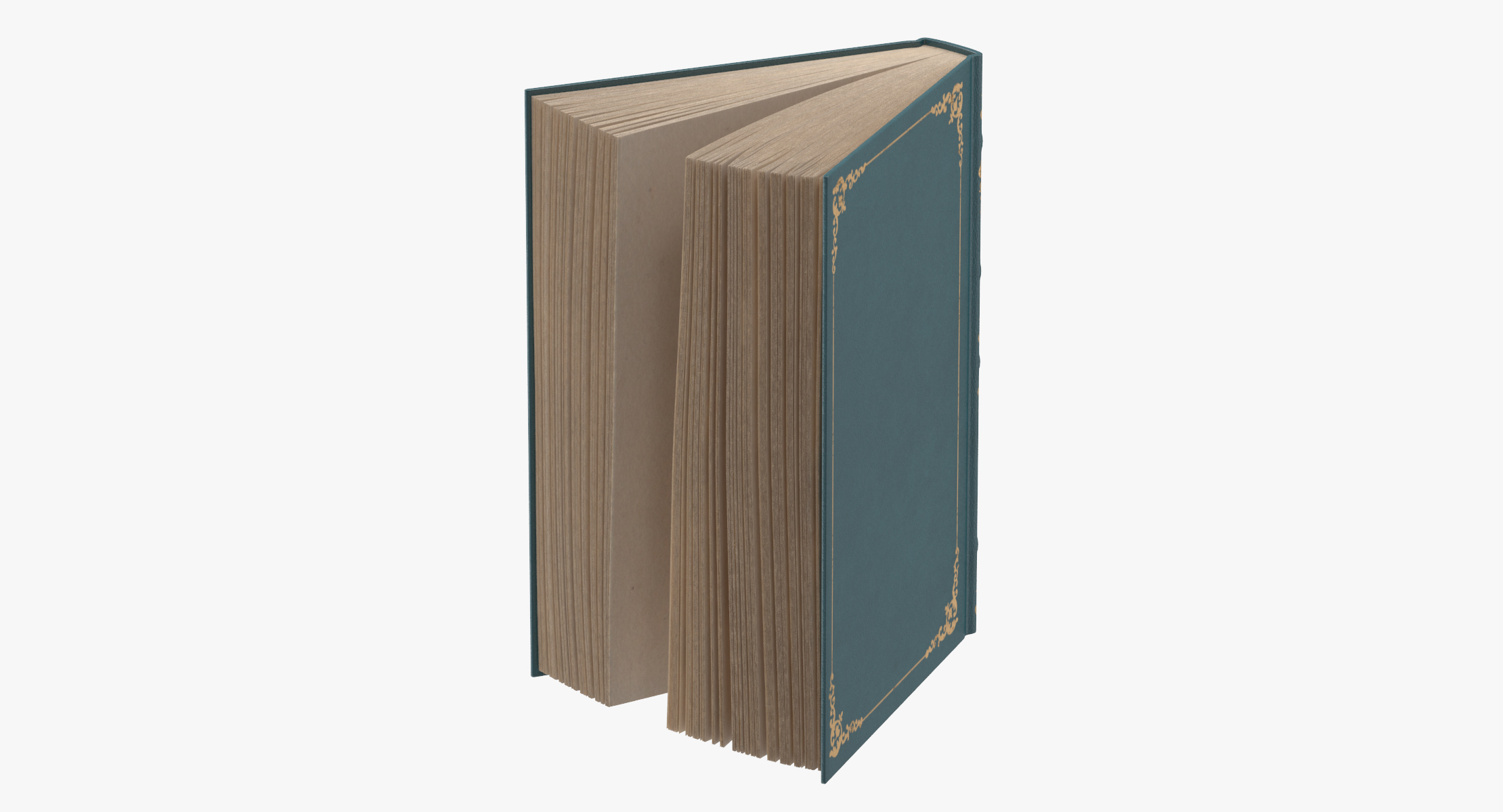3d model classic book 04 standing
