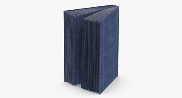 3d model classic book 04 standing