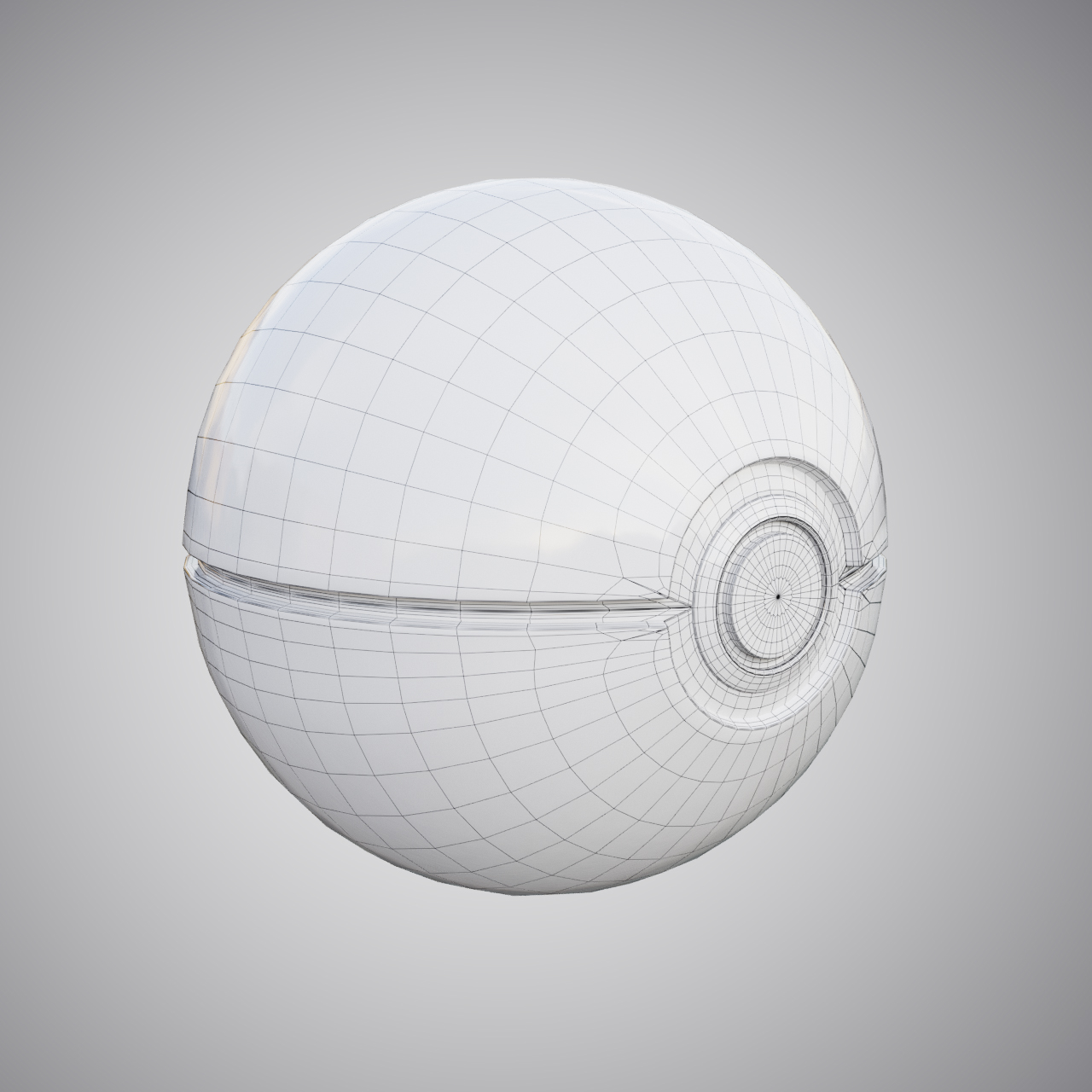 3d model realistic pokeball