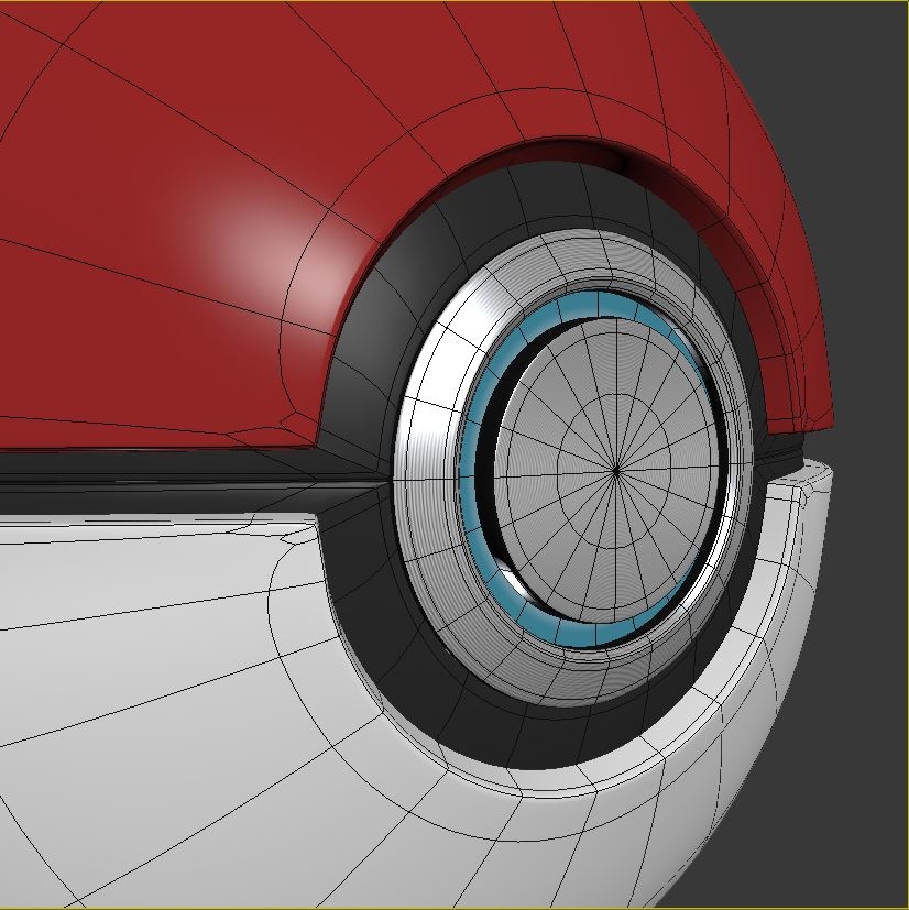 3d model realistic pokeball