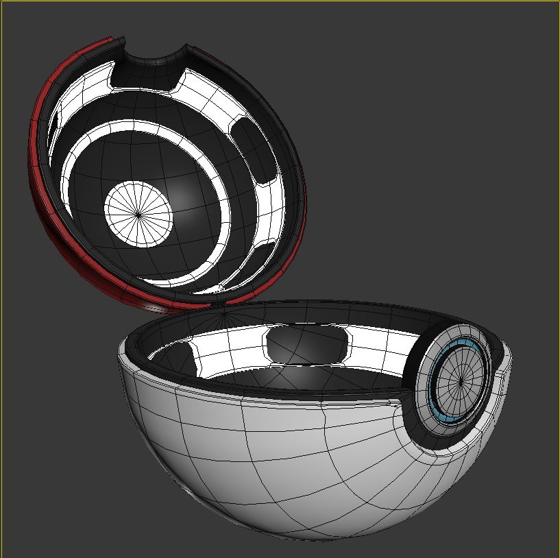 3d model realistic pokeball