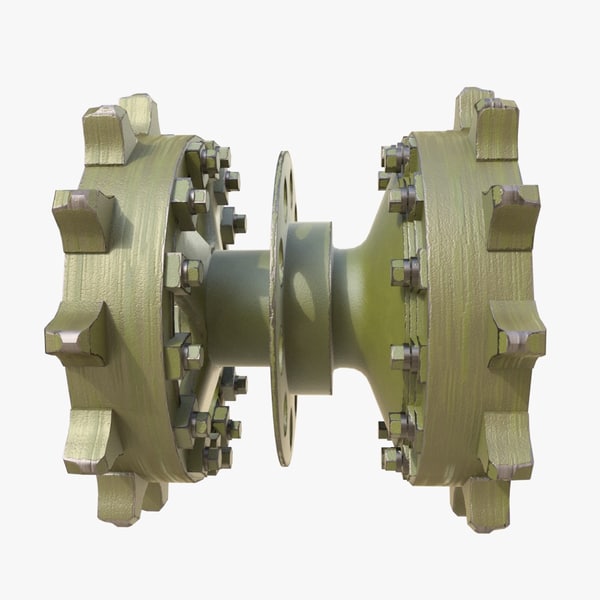 3d t90 driving wheel model