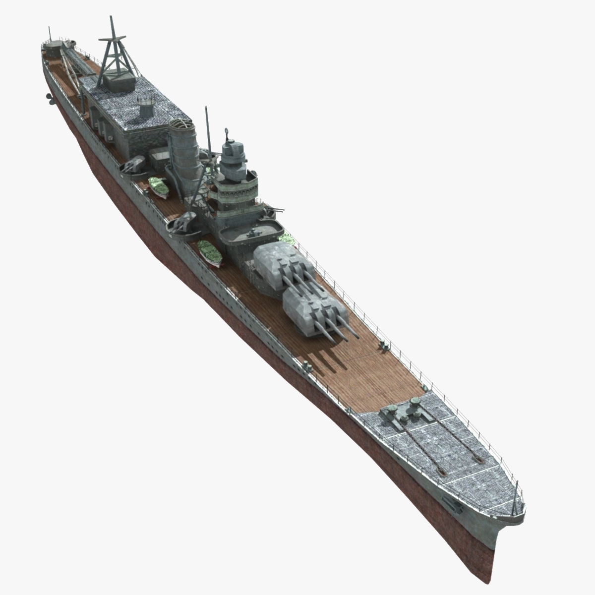 japanese cruiser oyodo 3d model