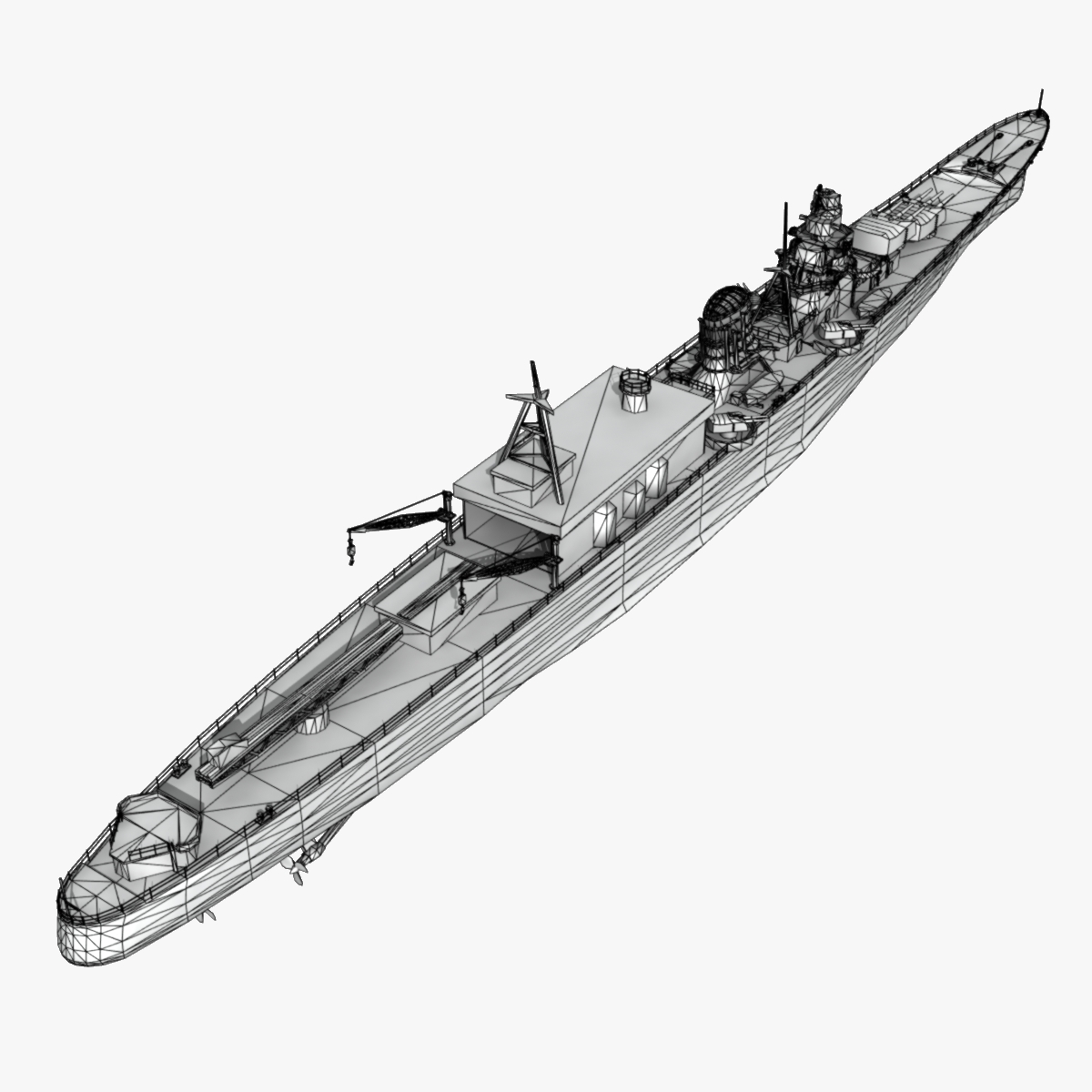 japanese cruiser oyodo 3d model