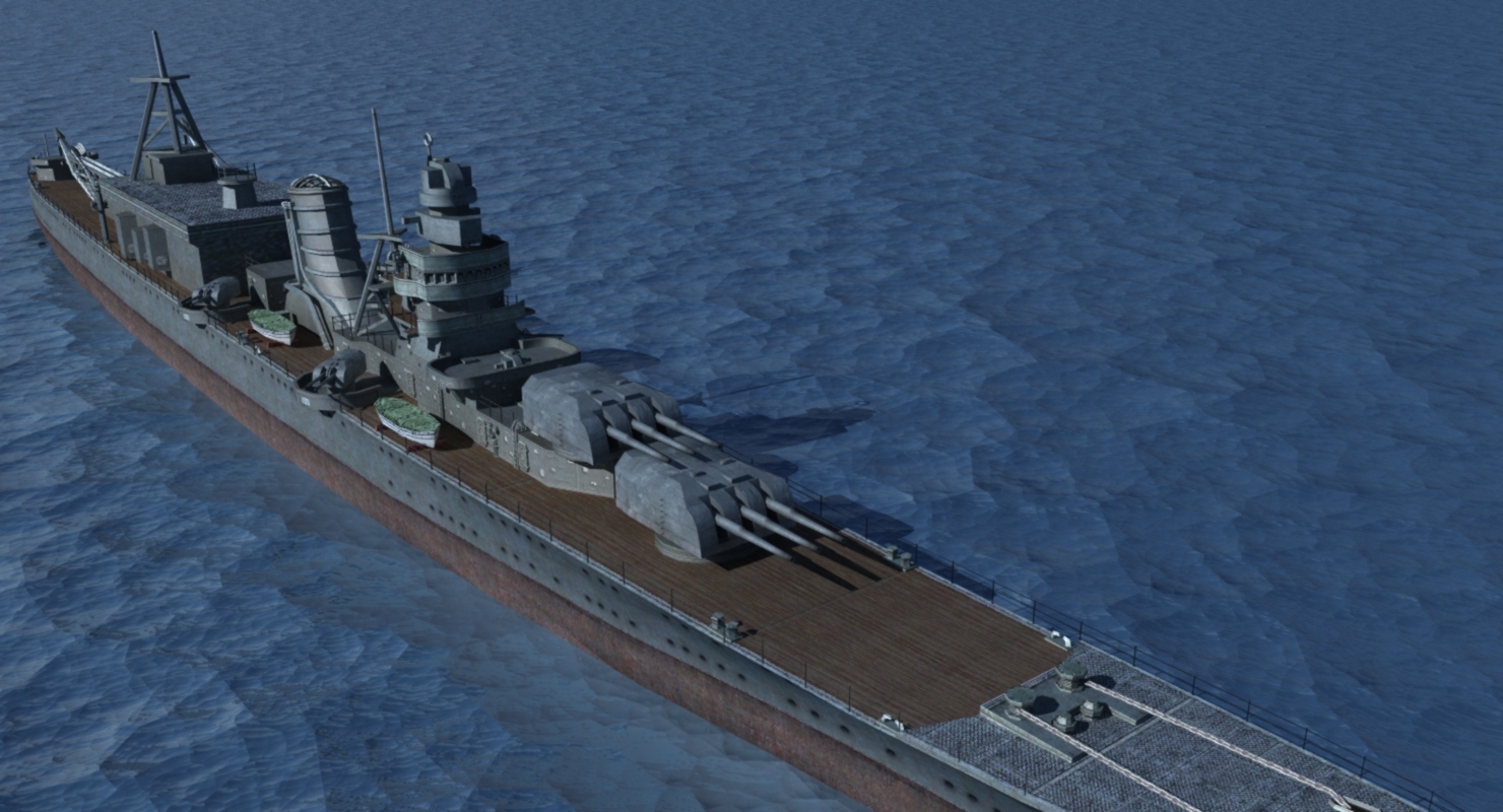 japanese cruiser oyodo 3d model