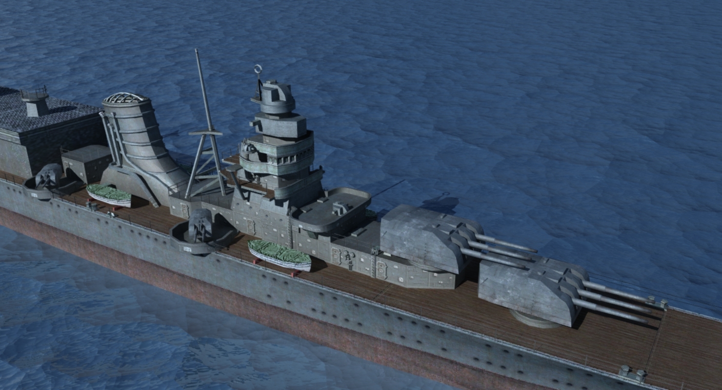 japanese cruiser oyodo 3d model