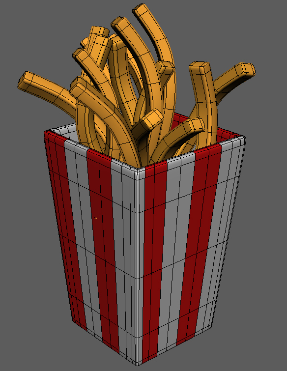 free french fries 3d model