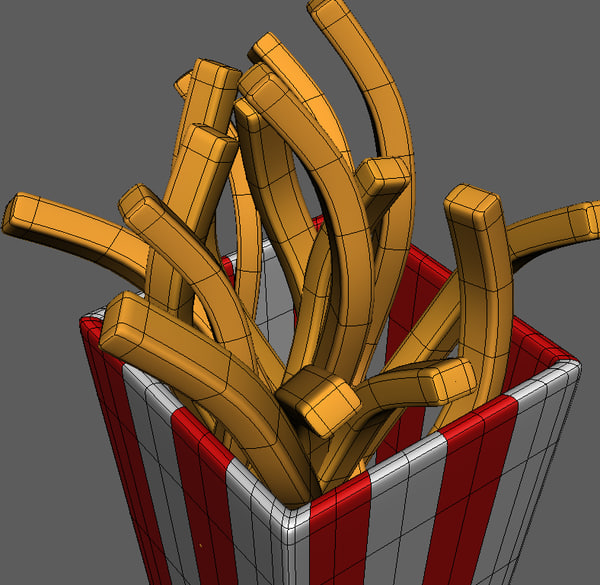 free french fries 3d model