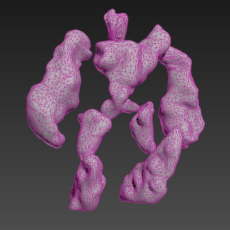 elemental stone golem 3d obj