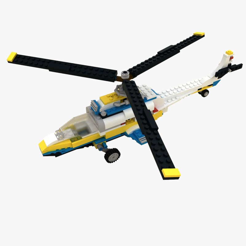 lego 31011 helico 3d model
