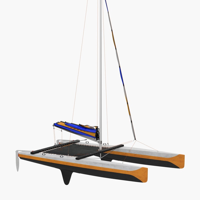 small sail catamaran generic 3ds