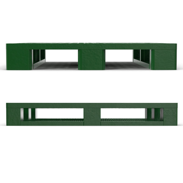 3d plastic pallet green
