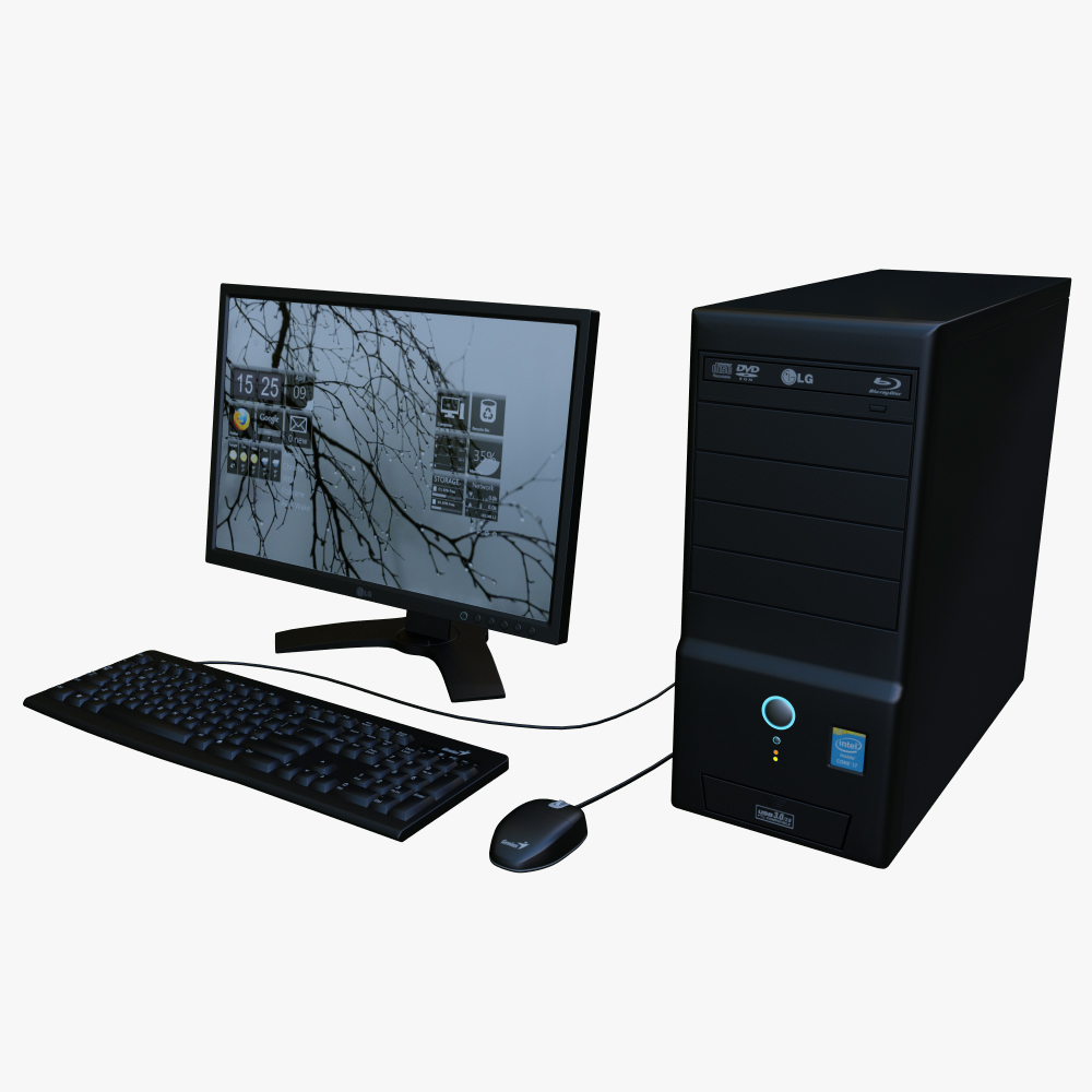 desktop computer 3d max