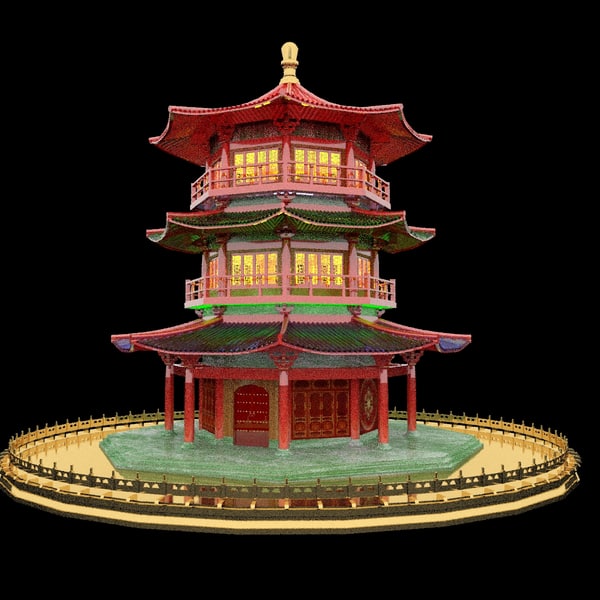 3d traditional chinese building