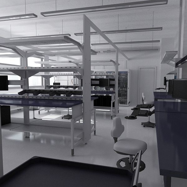 3d model scientific laboratory