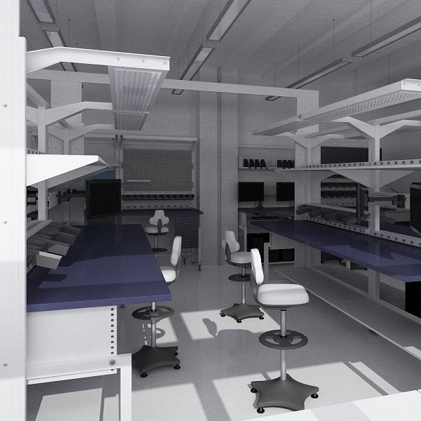 3d model scientific laboratory