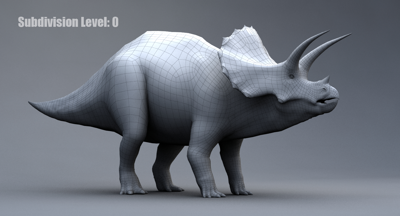 realistic triceratops 3d model