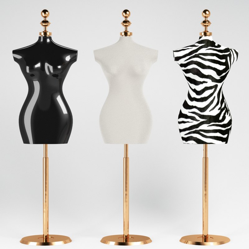 3d buste mannequin model