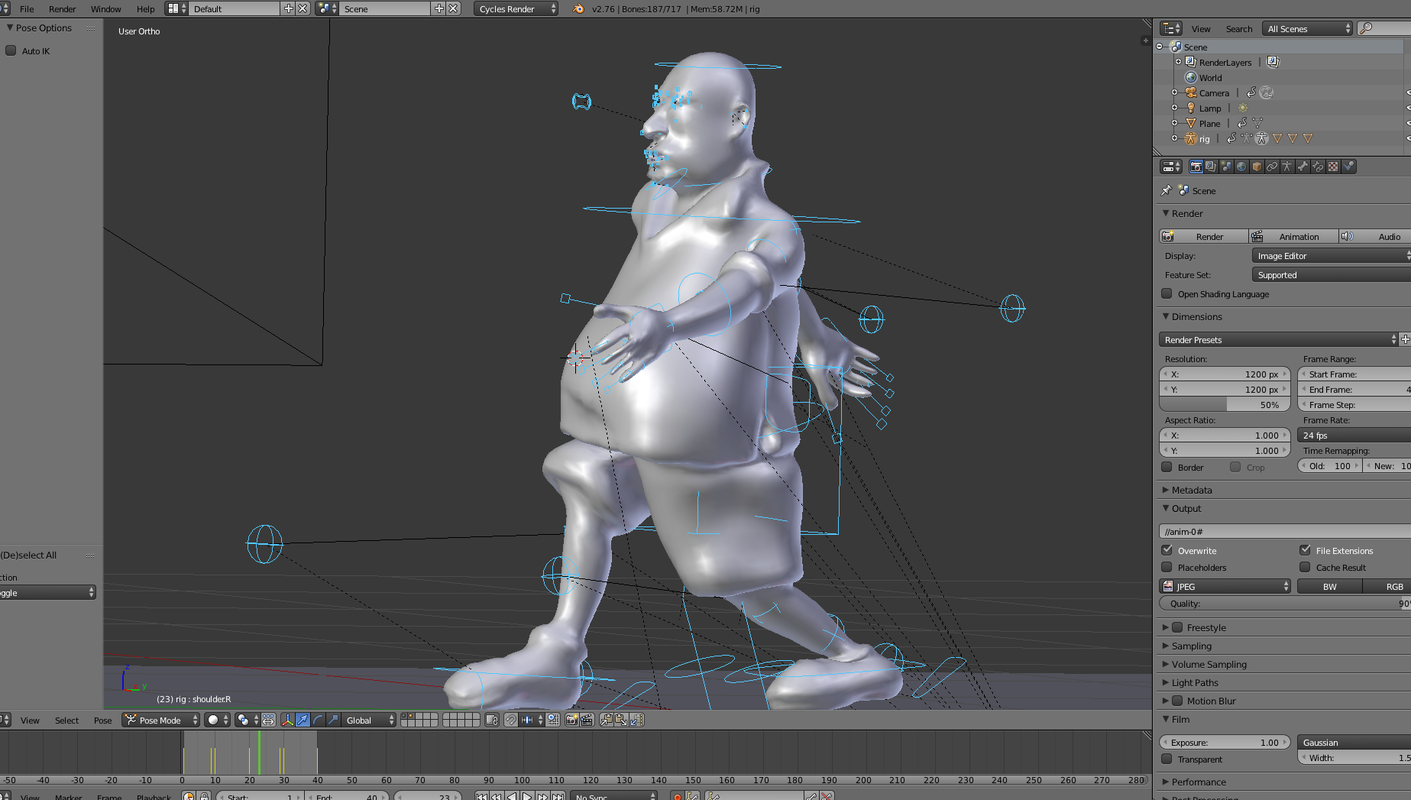 3d man animation model